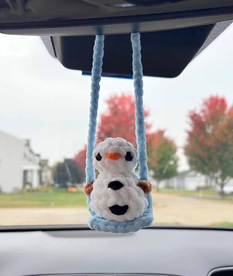 Crochet Swinging Snowman PDF PATTERN, Christmas Crochet Pattern ...