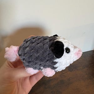Crochet Opossum, Animal, Opossum Plushie, Gift for Kids, Stuffed Animal ...