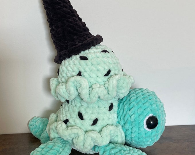 Crochet Ice Cream Cone Turtle, Mint Chip, Crochet Turtle, Dessert ...