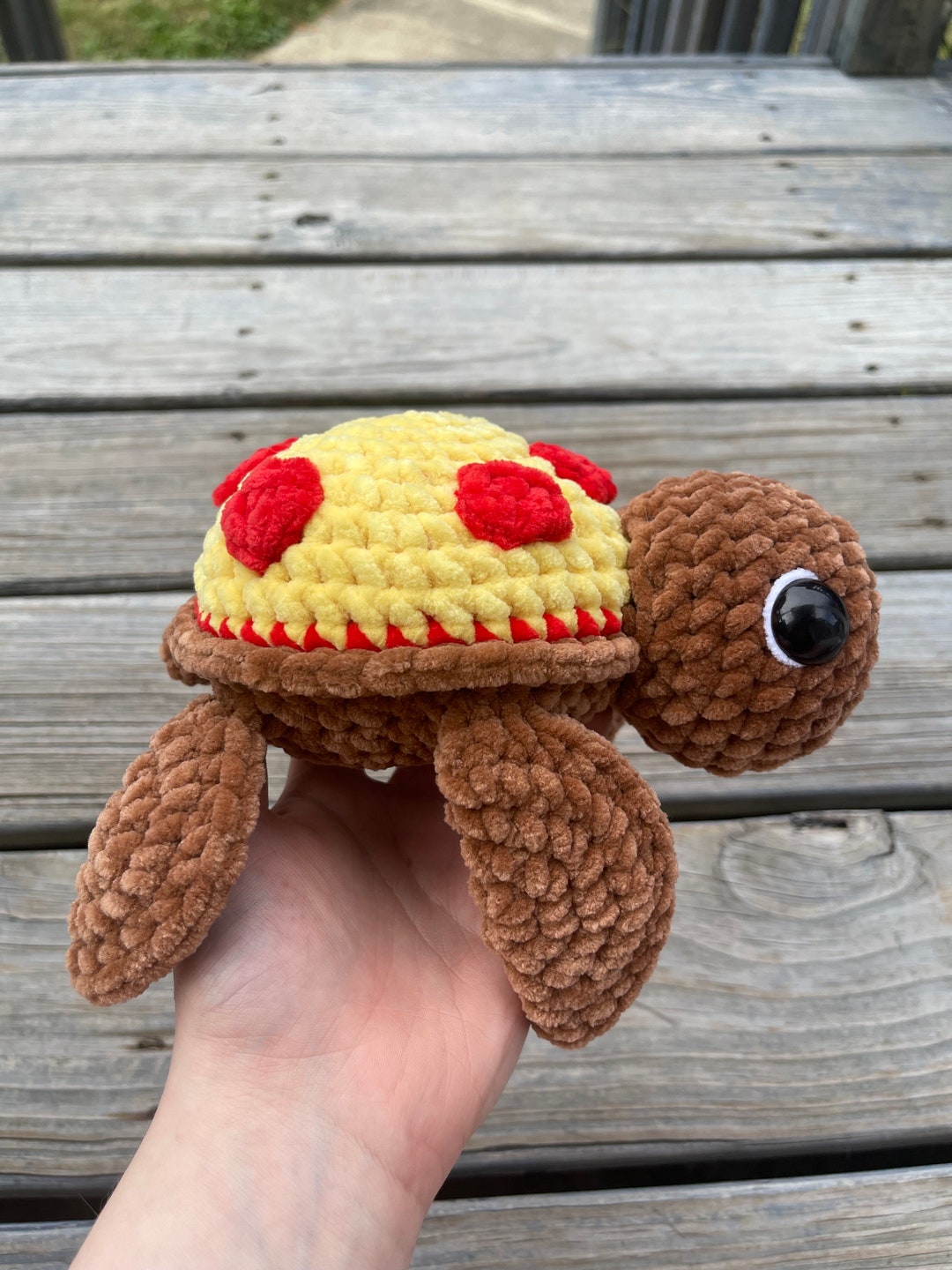 READY TO SHIP Crochet Pizza Turtle, Plushie, Amigurumi, Handmade, Pizza ...
