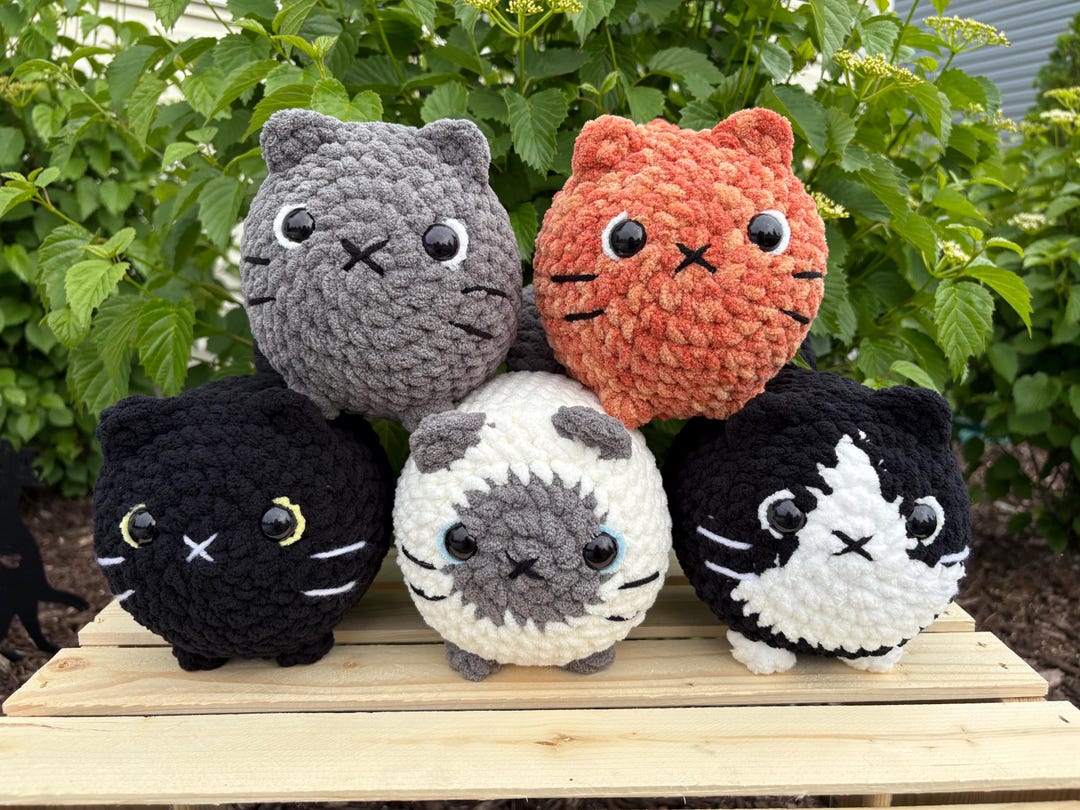 Crochet Loaf Cat Plushie, Crochet Animal, Cat Plush, Stuffed Animal ...