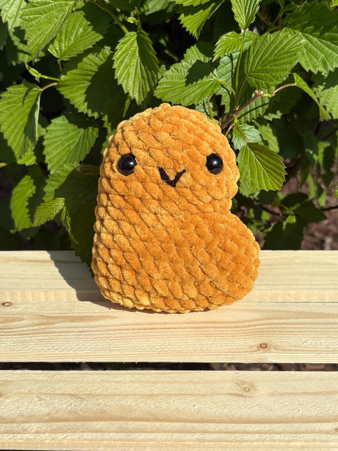 Crochet Chicken Nugget, Chicken Nugget Plushie, Food Plush, Chicken ...