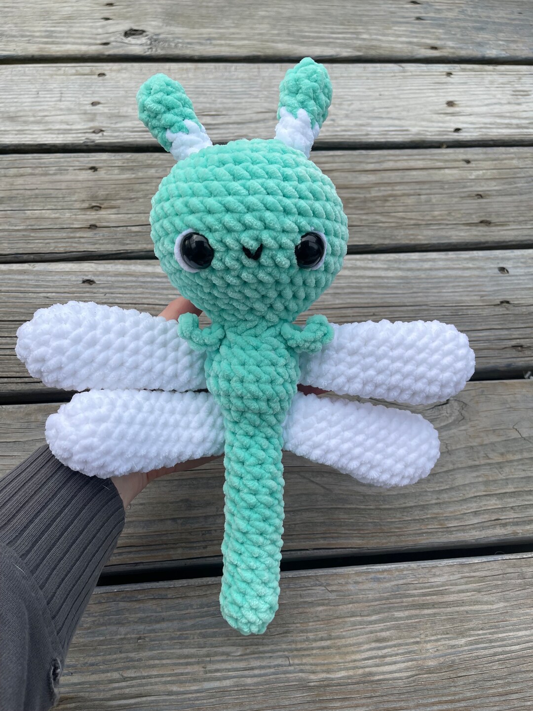 READY TO SHIP Crochet Dragonfly Cute Insect Gift Plushie - Etsy