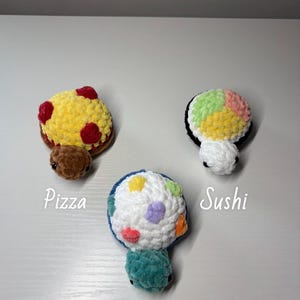 Crochet Food Themed Turtles, Mini Turtle Plush, Crochet Desk Pet ...