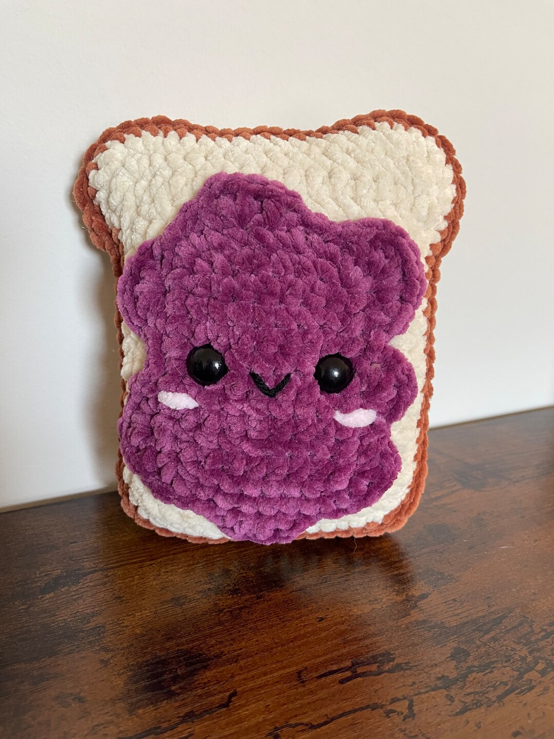 Crochet Toast With Jam, Food Plush, Stuffed Toy, Crochet Food Toy, - Etsy