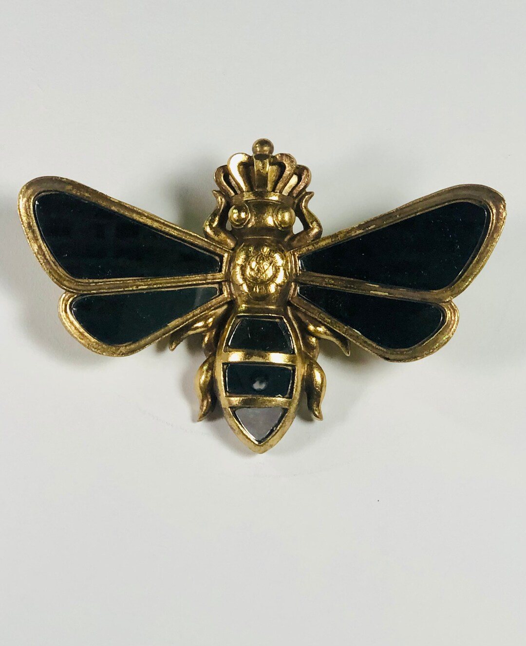 Bee Insect Decorative Wall Mounted Golden Patina With 7 Facets Mirrors ...