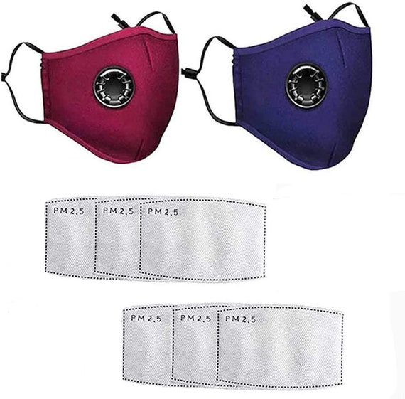 Two Pack Face Mask Face Mask Washable Mask with Filter | Etsy