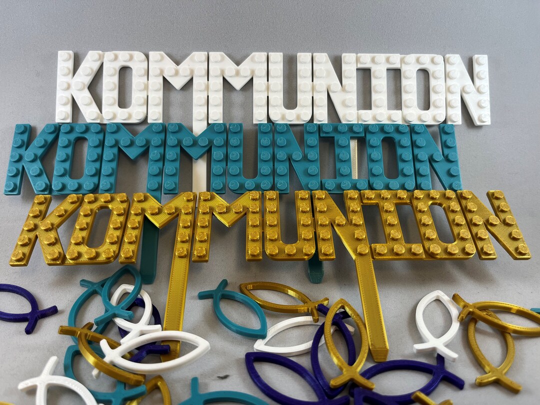 Cake Decoration - Topper - COMMUNION - Church - Building Block ...