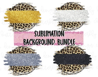 Glitter, Leopard, Background PNG | Circle PNG, Digital Download ...