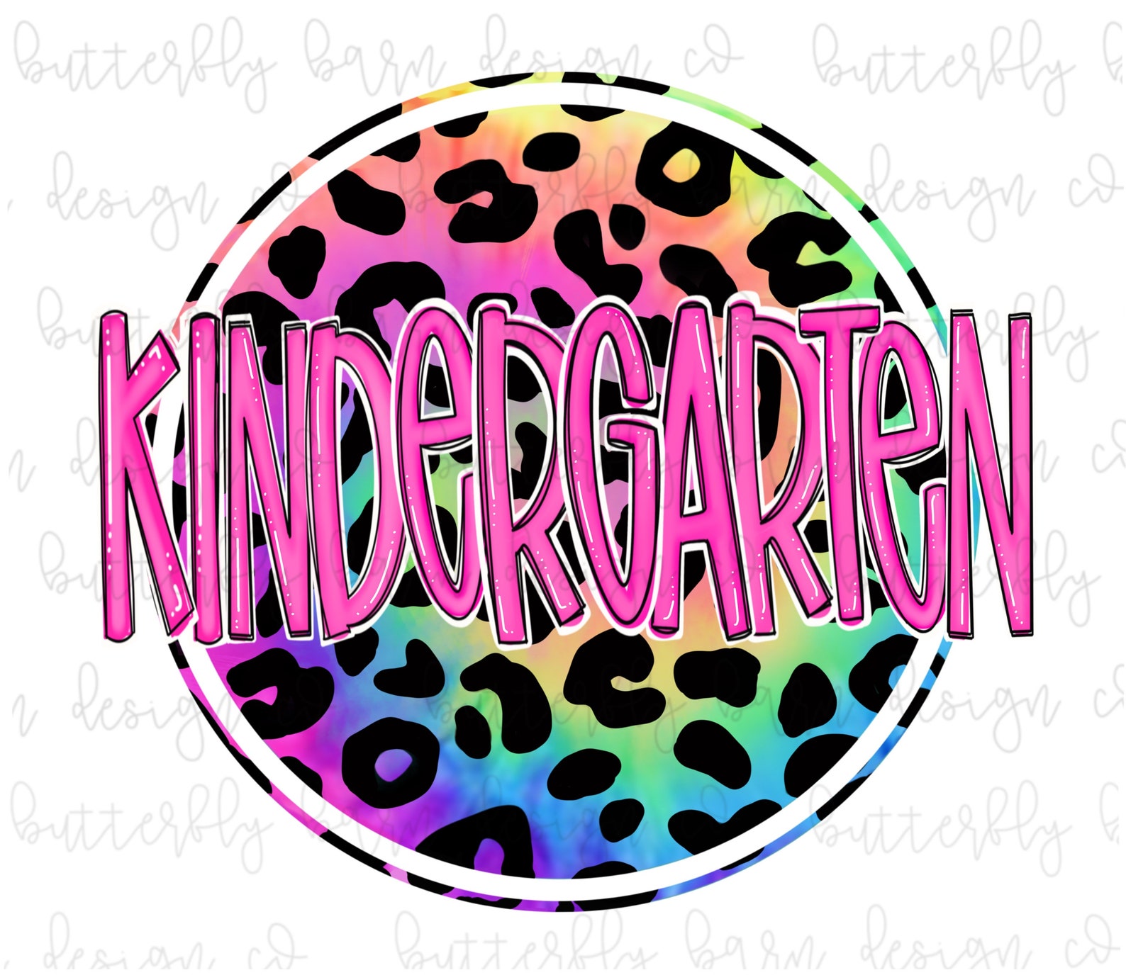 Leopard Kindergarten Tiedye PNG Instant Download - Etsy