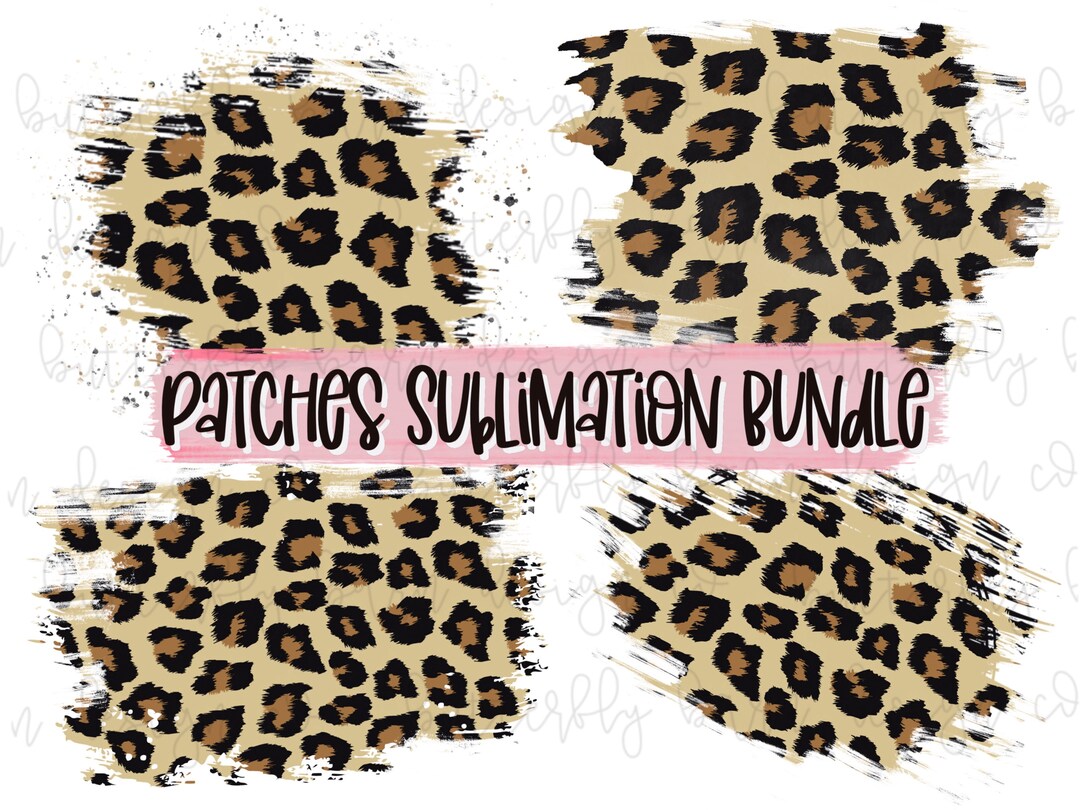 5 Files Leopard Swatch PNG Sublimation Patch Leopard Patch Digital ...