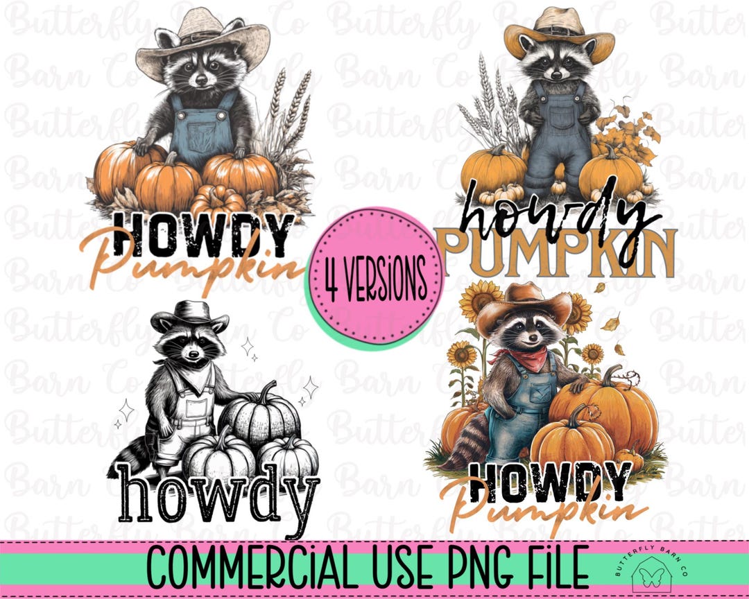 4 Files | Raccoon Fall PNG | Raccoon Png | Sublimation | Cute Fall ...