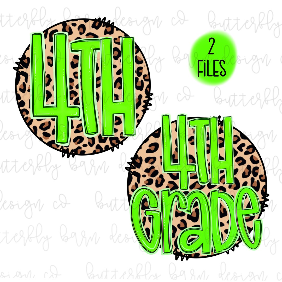 4th Grade PNG | Instant Download | Sublimation | Leopard Png | Shirt ...