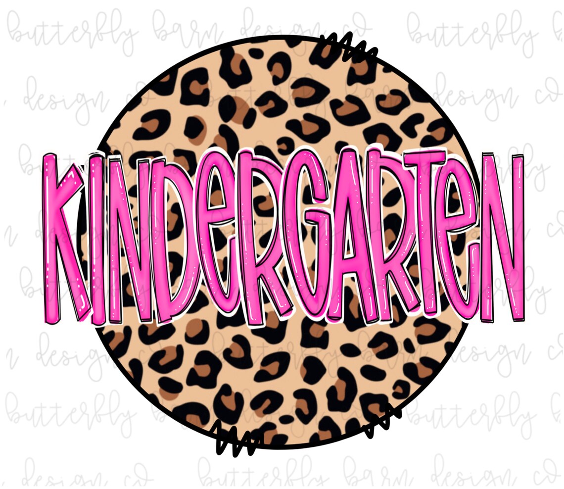 Leopard Kindergarten PNG Instant Download Sublimation - Etsy