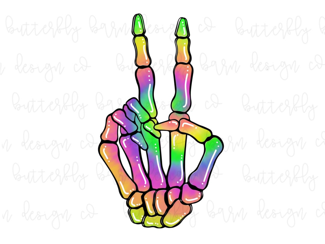 Skeleton Peace Tiedye PNG | Instant Download | Sublimation | Waterslide ...