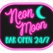 2 Files Neon Moon Bar PNG Instant Download Sublimation - Etsy