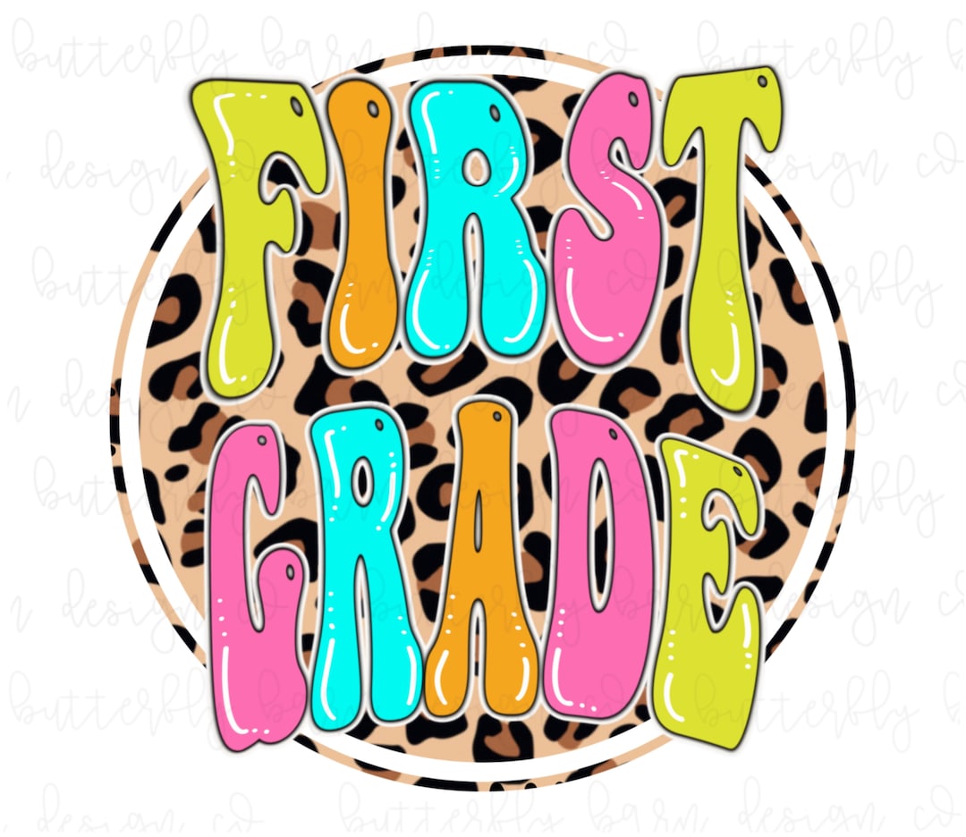 Leopard First Grade PNG | Instant Download | Sublimation | 1st Grade ...