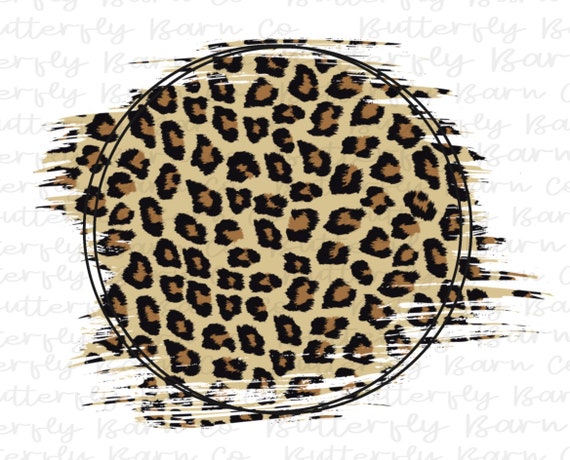 Distressed Leopard Background PNG Circle PNG Digital - Etsy