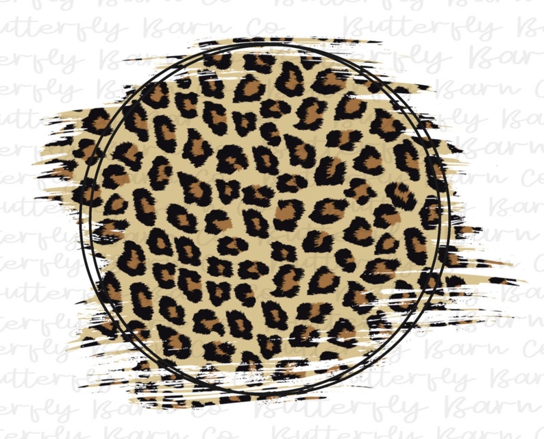 Distressed Leopard Background PNG Circle PNG Digital - Etsy