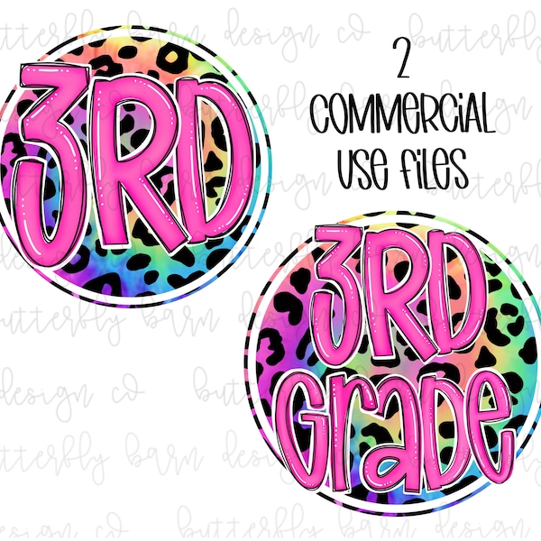 Third Grade Neon Png - Etsy