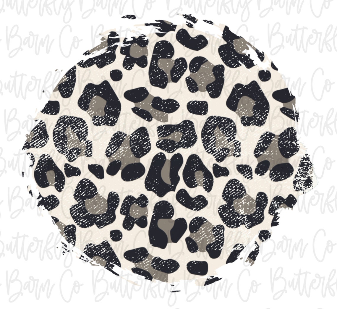 Distressed Leopard Background PNG Circle PNG Digital | Etsy