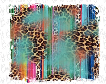 Leopard Serape Background PNG Sublimation Design Western - Etsy