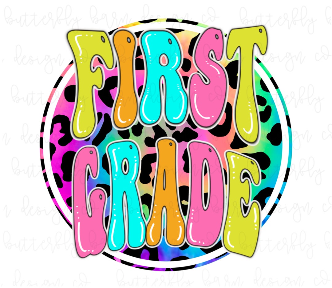 Leopard First Grade PNG | Instant Download | Sublimation | 1st Grade ...