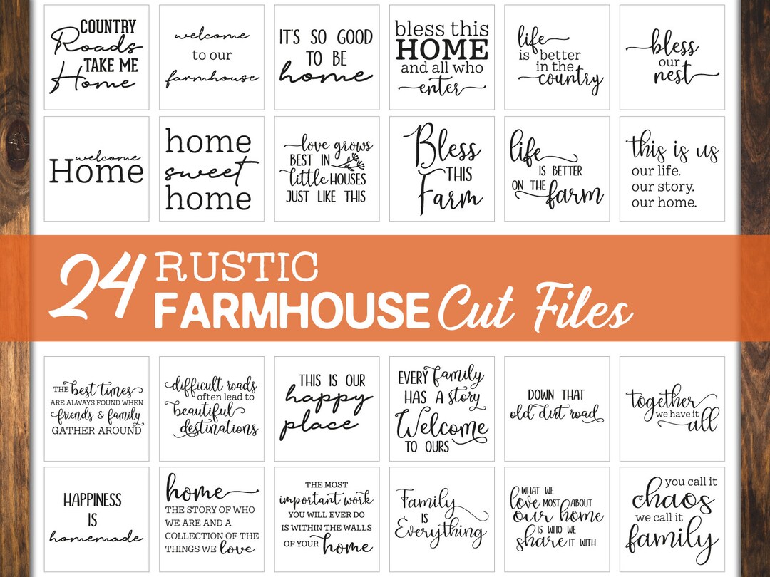 Rustic Farmhouse Sign SVG Bundle. Farmhouse Quotes Svg Bundle. Family ...