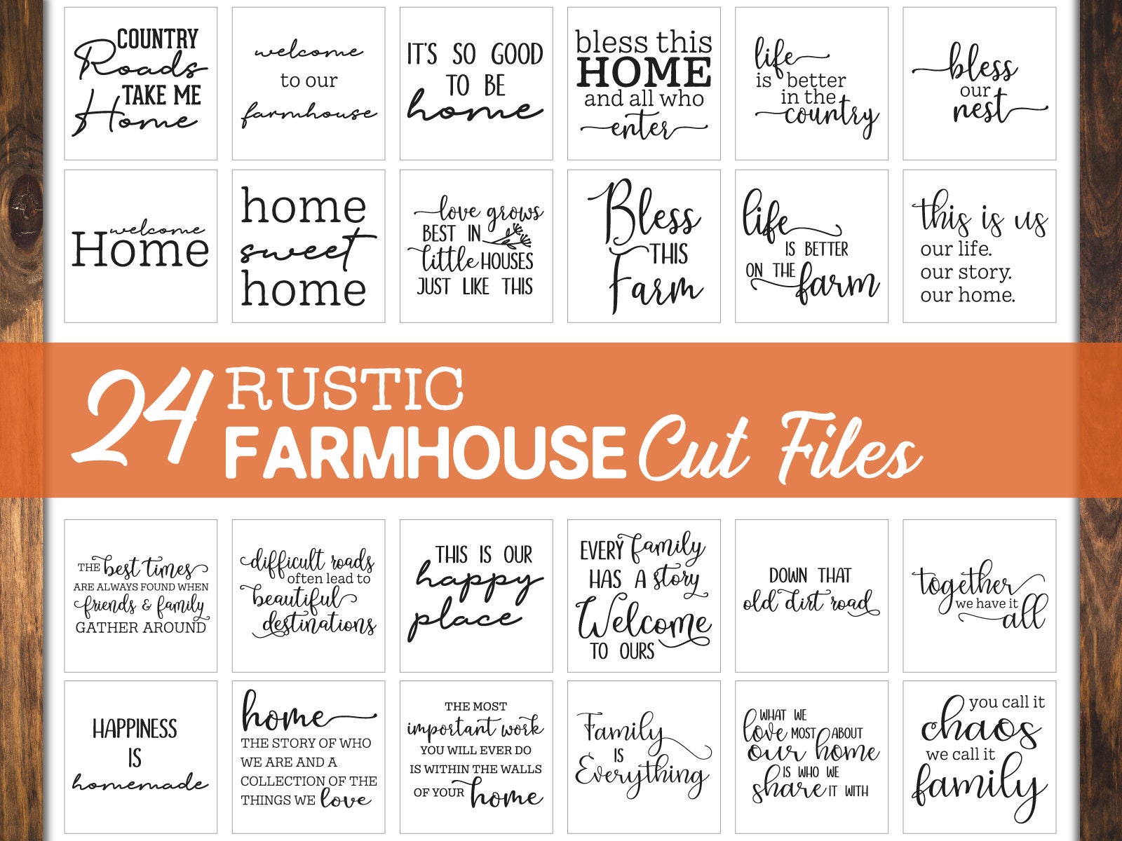 Rustic Farmhouse Sign SVG Bundle. Farmhouse quotes svg | Etsy