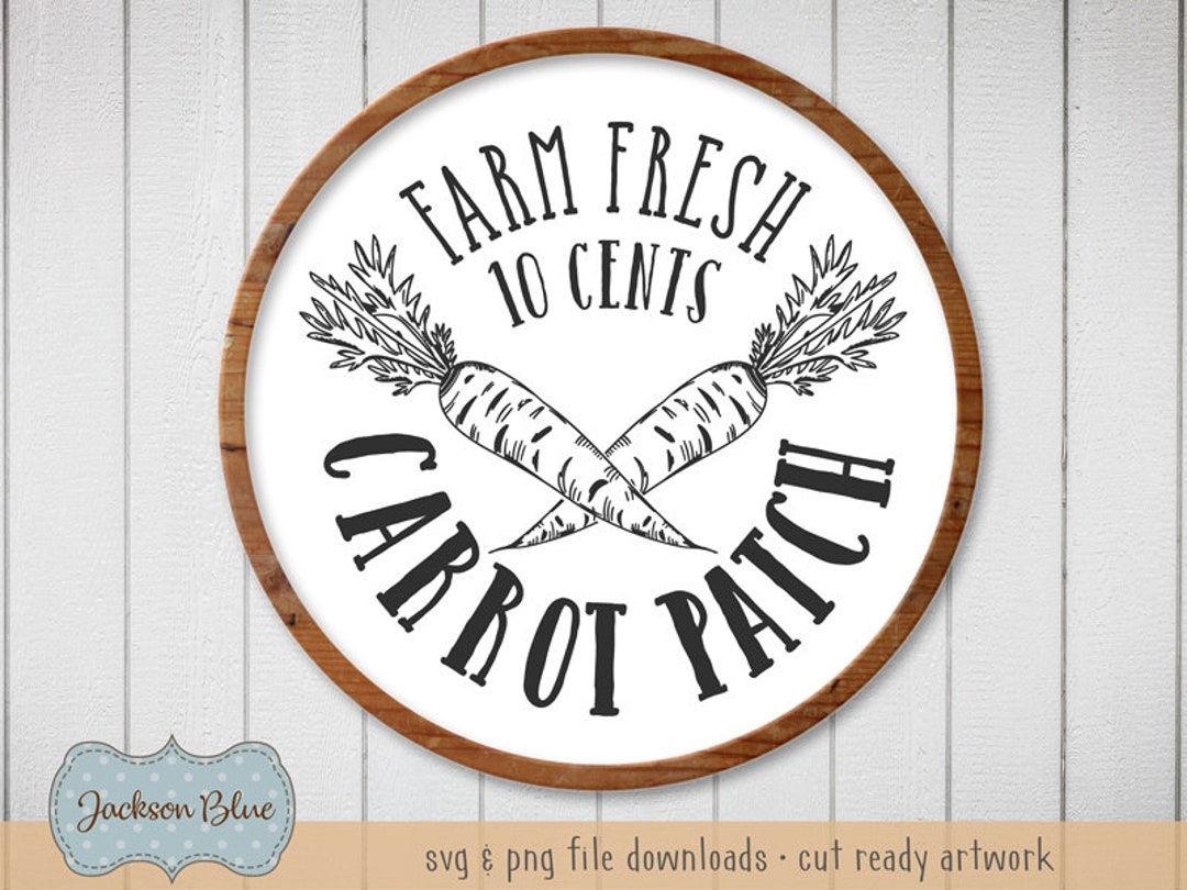 Easter Carrot Patch Svg. Farm Fresh Carrot Patch Svg. Rustic Easter ...