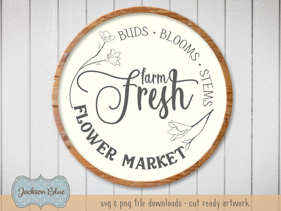 Spring Flower Market Svg. Farm Fresh Spring Flowers Svg Clipart. Fresh ...