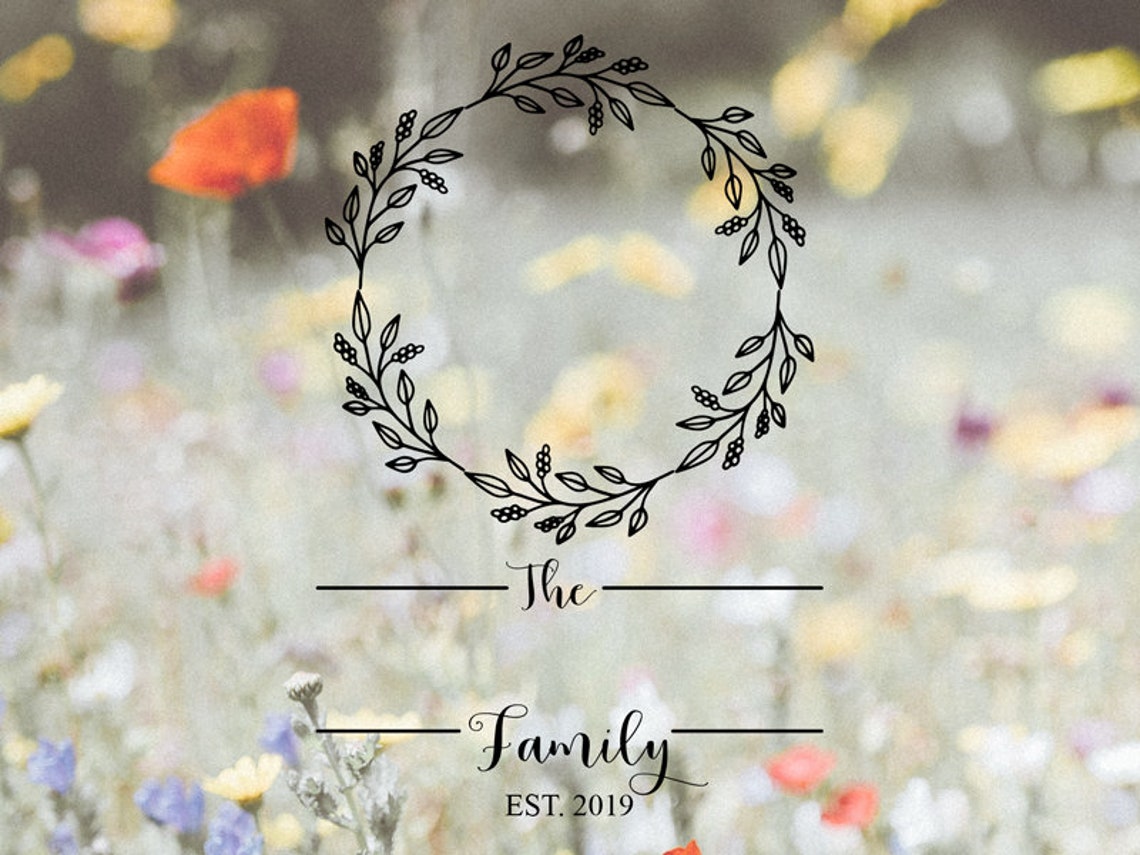 Family Name Svg Cut File. Last Name Sign Design Svg Download. Family ...