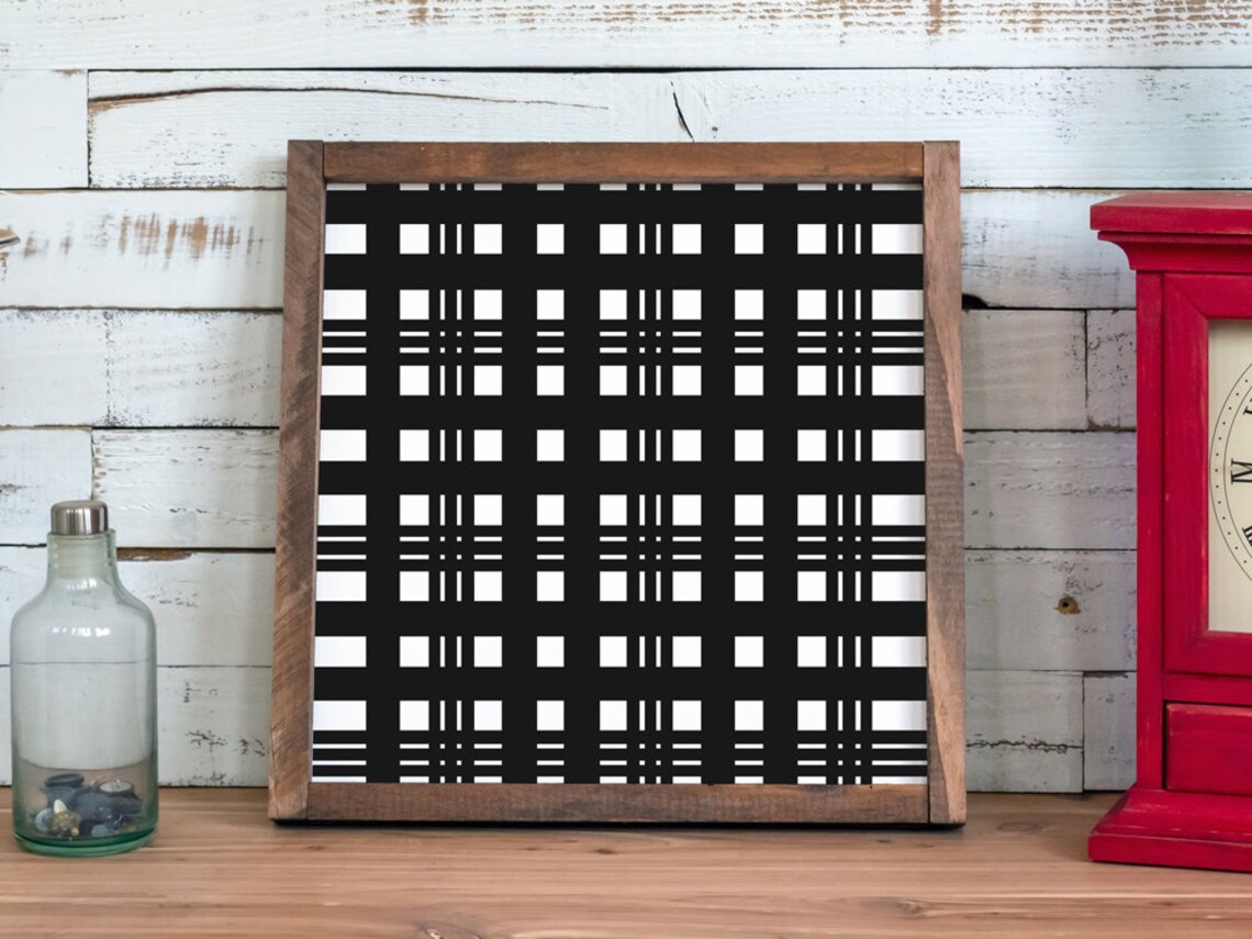 Tartan Pattern Svg. Christmas Pattern Svg Cut File. Farmhouse | Etsy