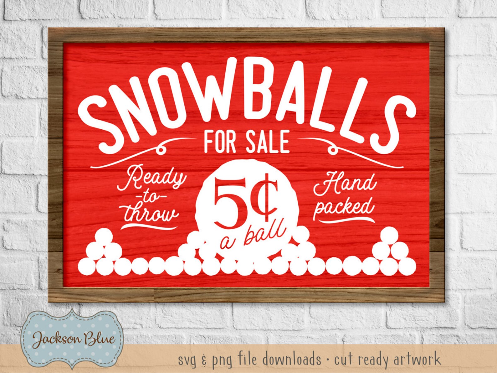 Snowballs for Sale Christmas Svg. Christmas Svg Cut File. Rustic ...