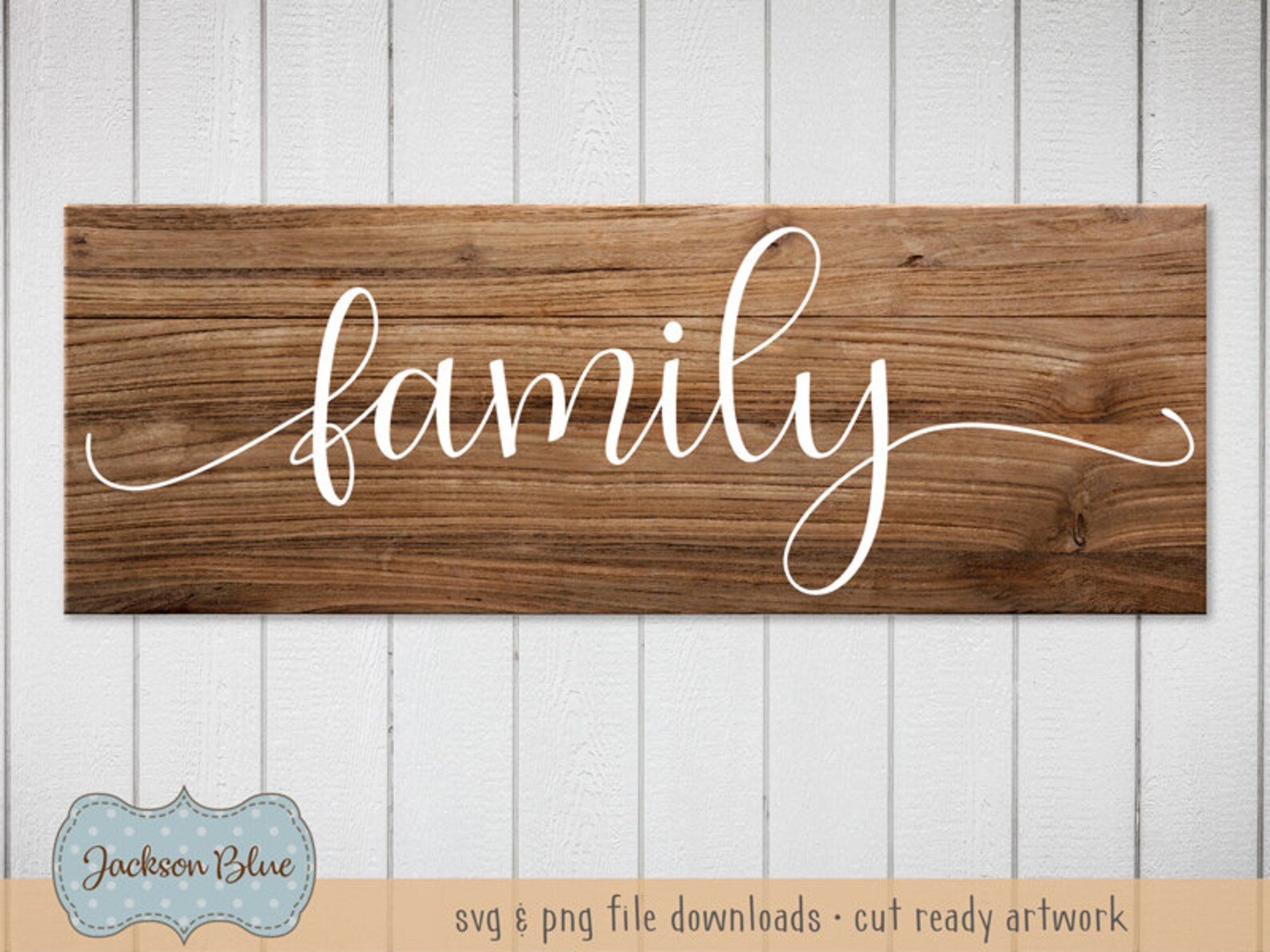 Family in Script Svg File. Family Quote Svg Design. Rustic | Etsy
