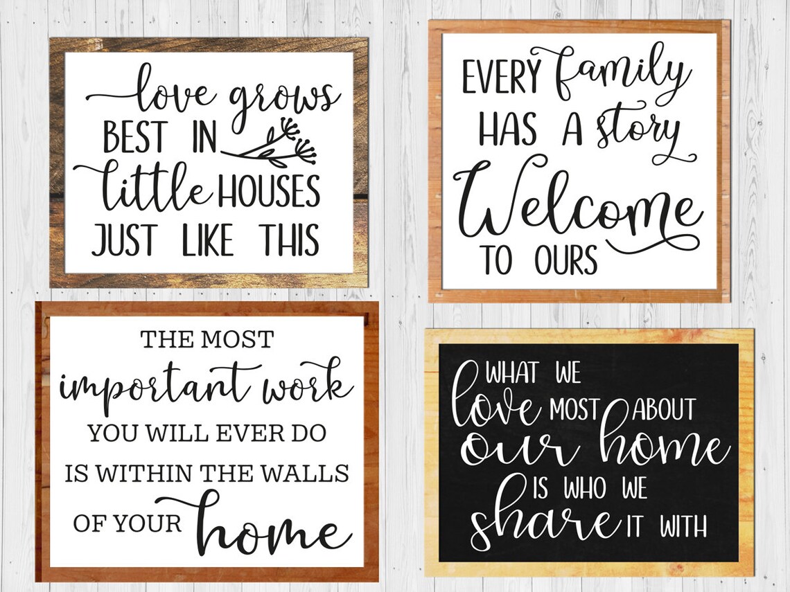 Rustic Farmhouse Sign SVG Bundle. Farmhouse Quotes Svg Bundle. | Etsy
