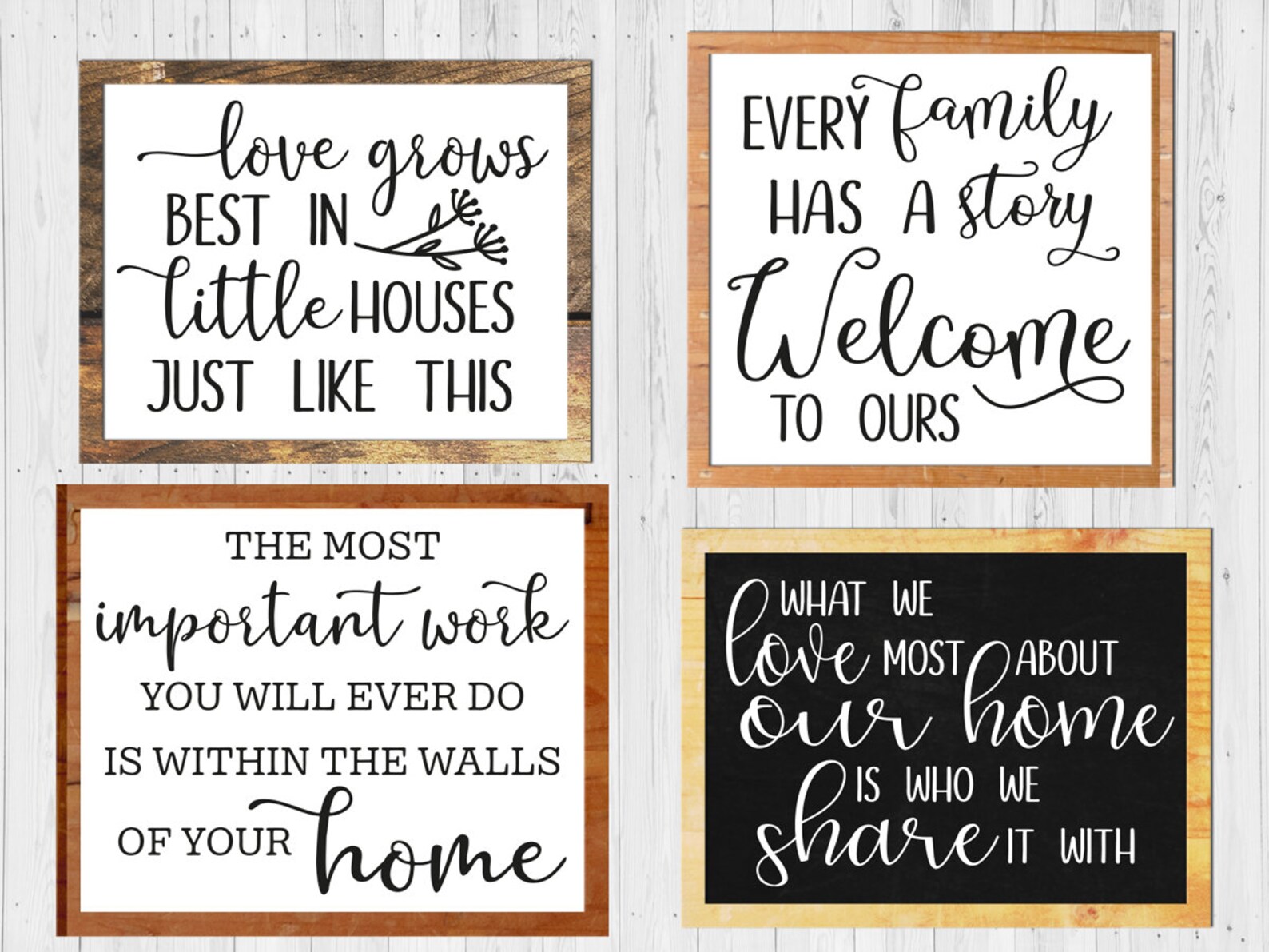 Rustic Farmhouse Sign SVG Bundle. Farmhouse Quotes Svg Bundle. Family ...