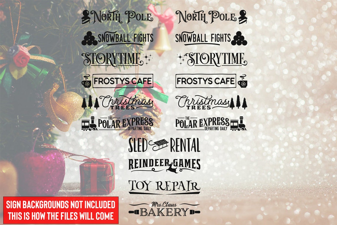 Christmas Direction Post Signs SVG. Christmas Svg Cut File. Rustic ...