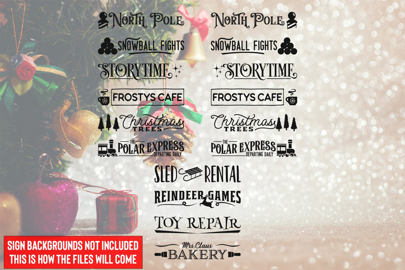 Christmas Direction Post Signs SVG. Christmas Svg Cut File. Rustic ...