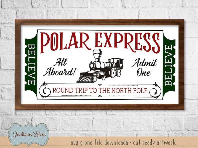 Polar Express SVG Download. Christmas Svg Cut File. Rustic - Etsy