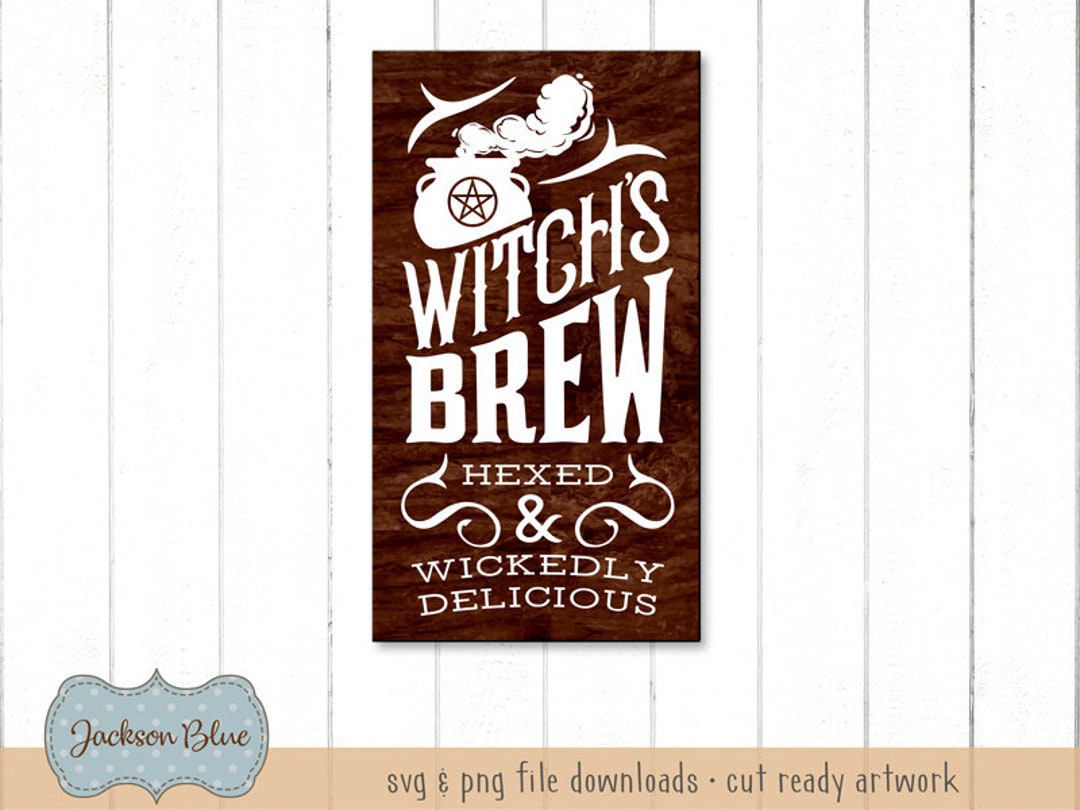 Witch's Brew Drink Label SVG Download. Halloween Label Design Svg ...