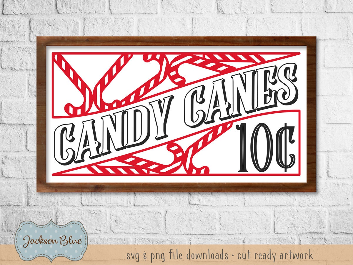 Candy Canes 10 Cents Svg. Christmas Candy Svg Cut File. - Etsy