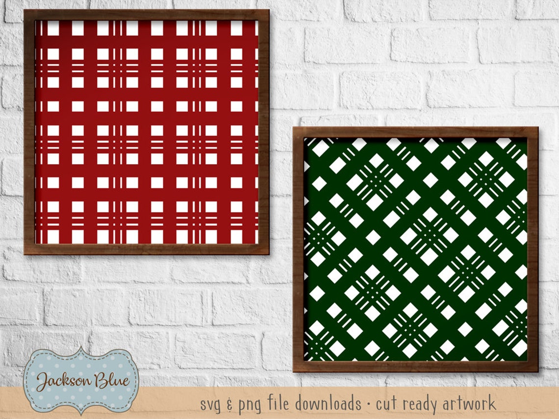 Tartan Pattern Svg. Christmas Pattern Svg Cut File. Farmhouse | Etsy