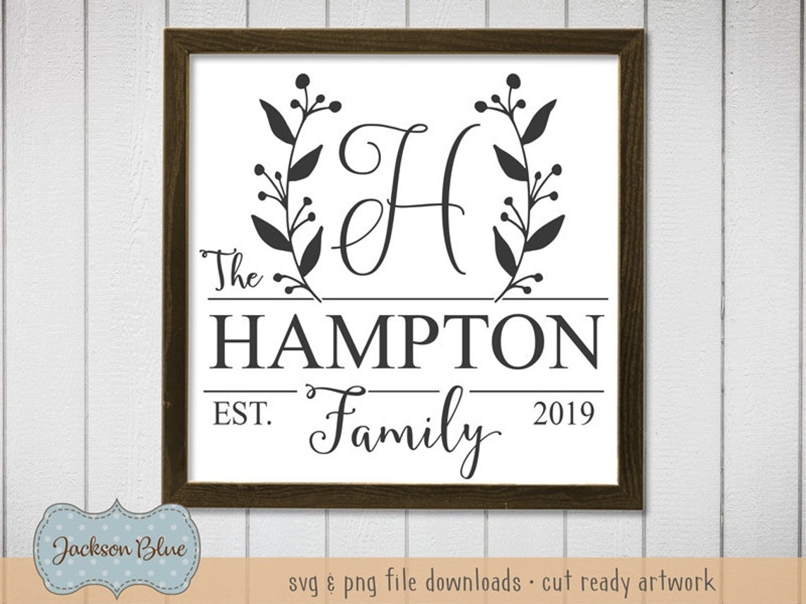 Family Name Svg Cut File. Family Last Name Svg Design. - Etsy