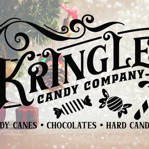 Kringle Candy Co Svg. Christmas Svg Cut File. Rustic Holiday Svg Design ...
