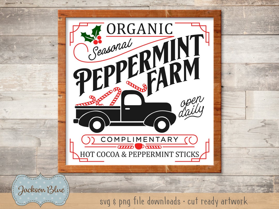 Candy Canes Svg. Peppermint Farm Svg. Christmas Svg Cut File. Holiday ...