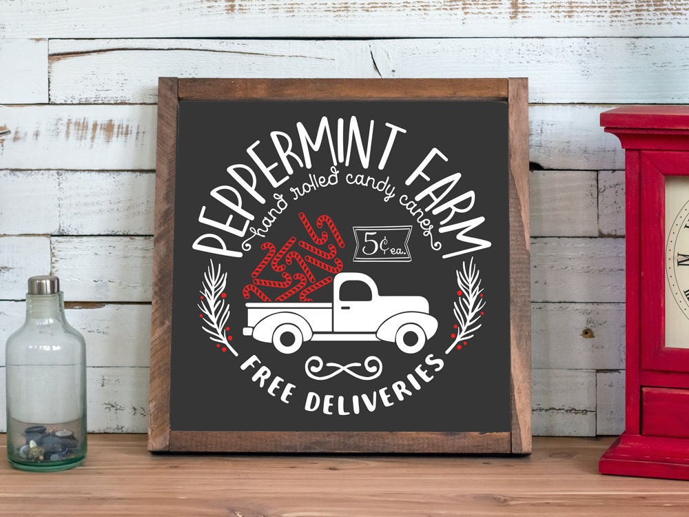 Candy Canes Svg. Peppermint Farm Svg. Christmas Svg Cut File. Holiday ...