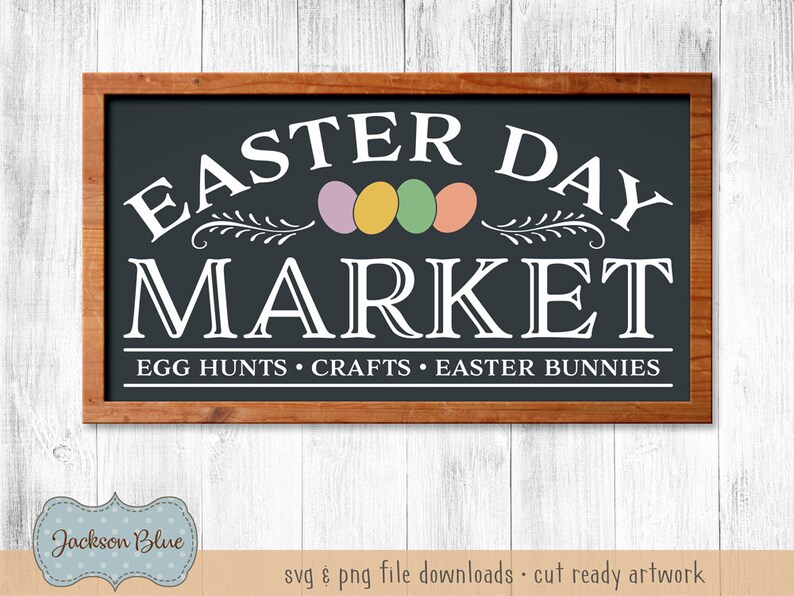 Easter Day Market Svg Cut File. Rustic Easter Sign Design. | Etsy