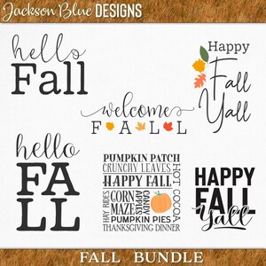 Fall SVG Bundle. Rustic Fall Designs. 45 Design Bundle, Farmhouse Fall ...