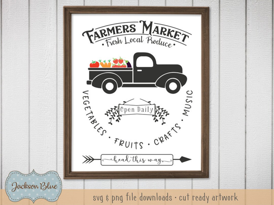 Farmers Market Svg Cut File. Farmer Truck Special Delivery. Rustic ...